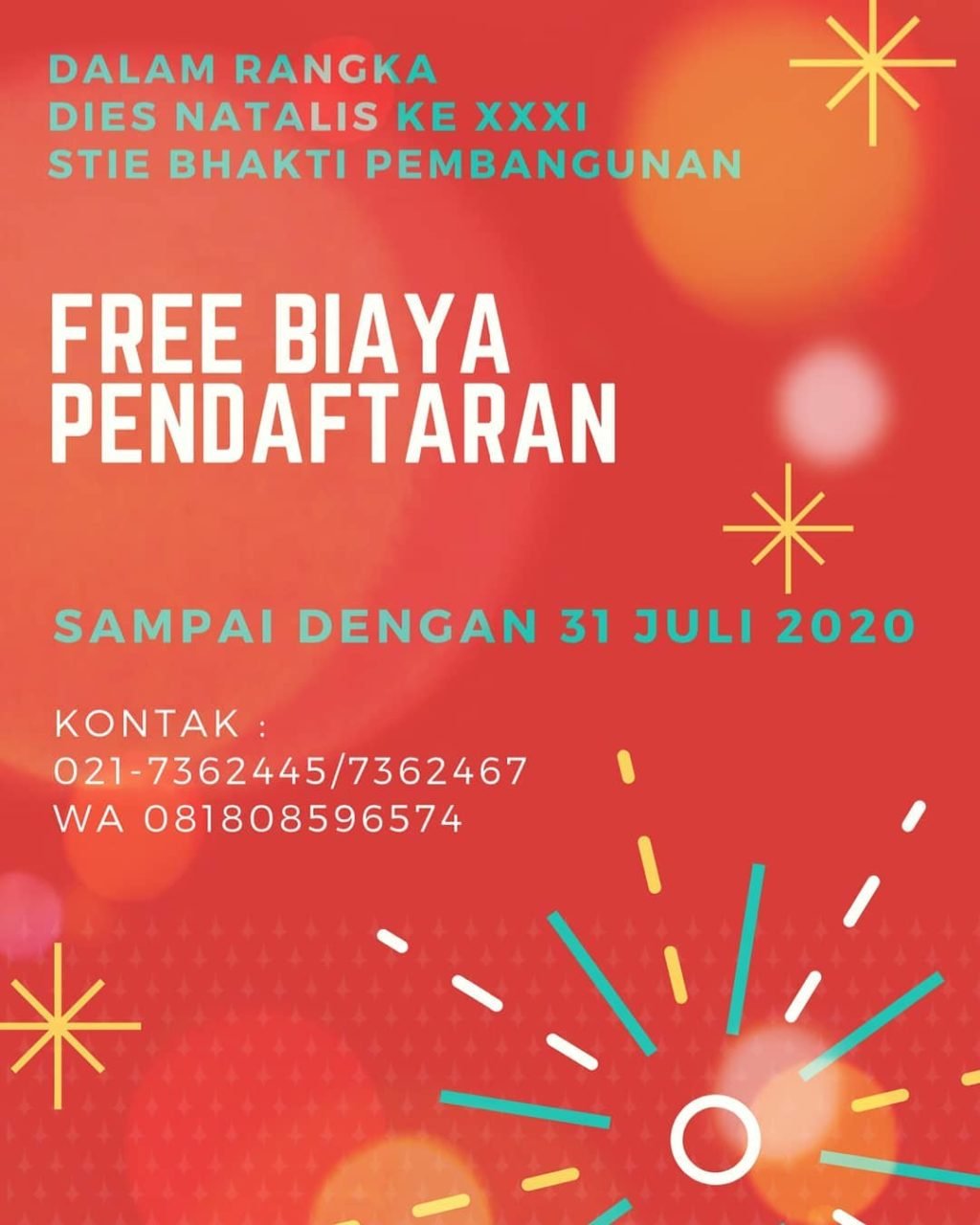 IG Update: Jangan sampai dilewatkan promo free biaya pendaftaran…ayo ayo kami tunggu di S ...